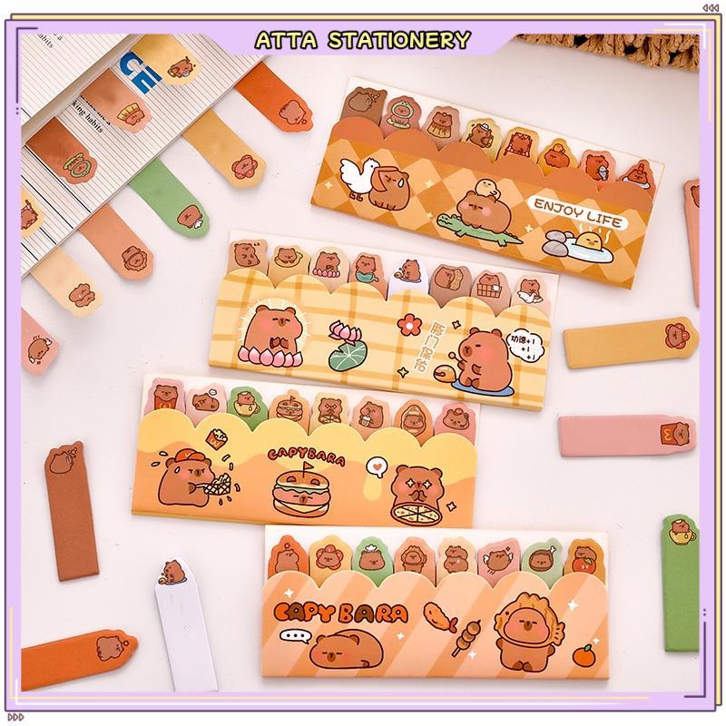 120Sheets Cartoon Capybara Sticky Notes Student Memo Pads School Office ...