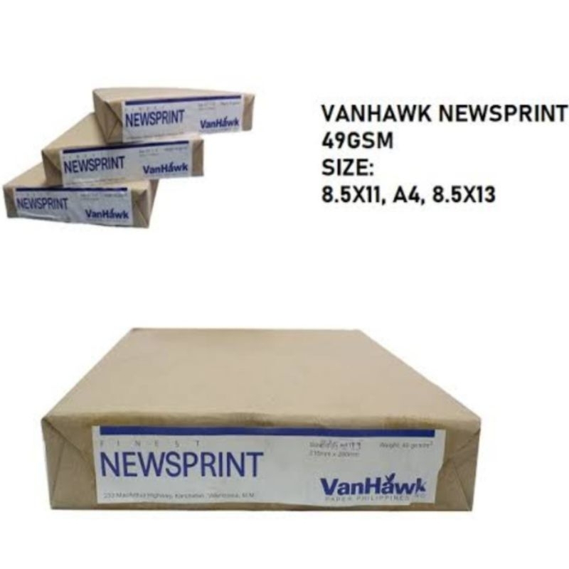 Finest Newsprint Van Hawk sold per ream | Shopee Philippines