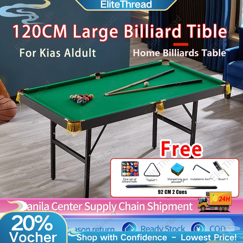 EliteThread Wooden Adjustable Pool Table Billiard Table Set Compact ...