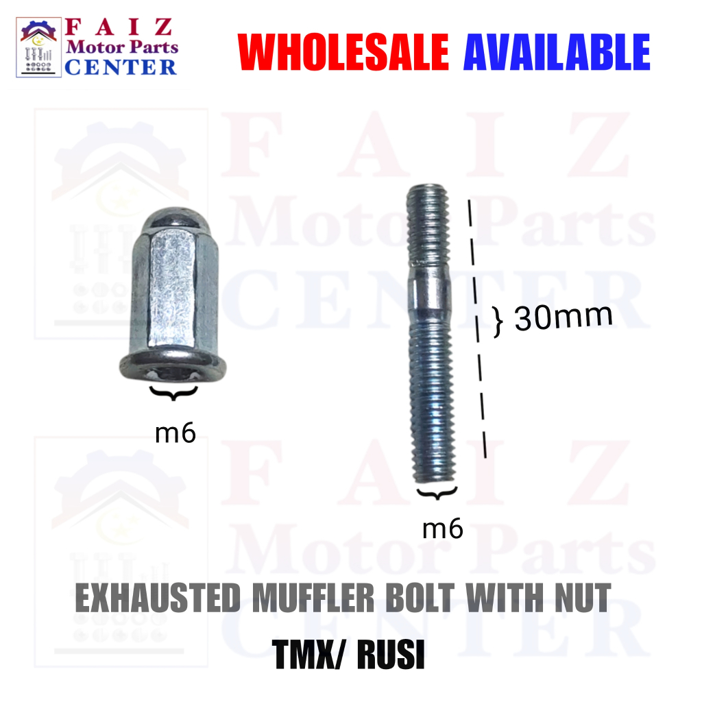 EXHAUST MUFFLER BOLT SCREW WITH NUT FOR MOTORCYCLE | Shopee Philippines