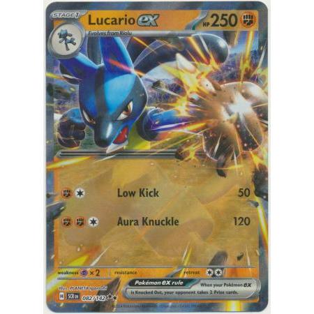 Lucario ex - 082/142 - Ultra Rare Scarlet & Violet - Playable Pokemon Card Stellar Crown Singles ...