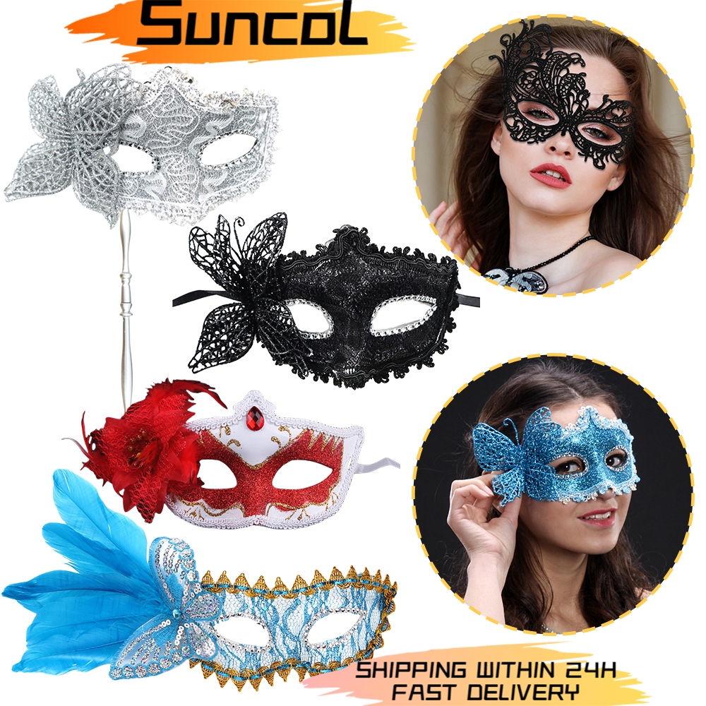 Venetian Mask Butterfly Glitter Party Mask Masquerade Dance Party Mask ...