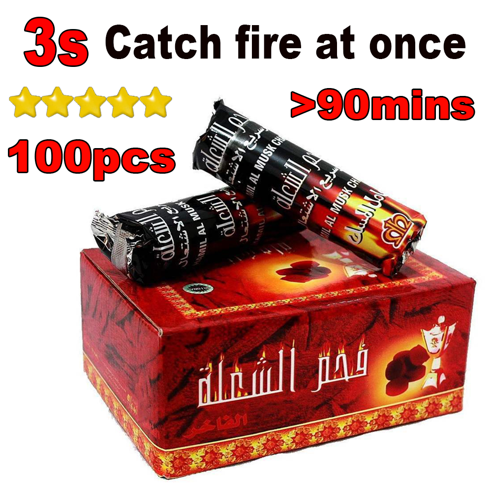 100pcs Smokeless Charcoal Magic Charcoal Grilling Charcoal Charcoal ...