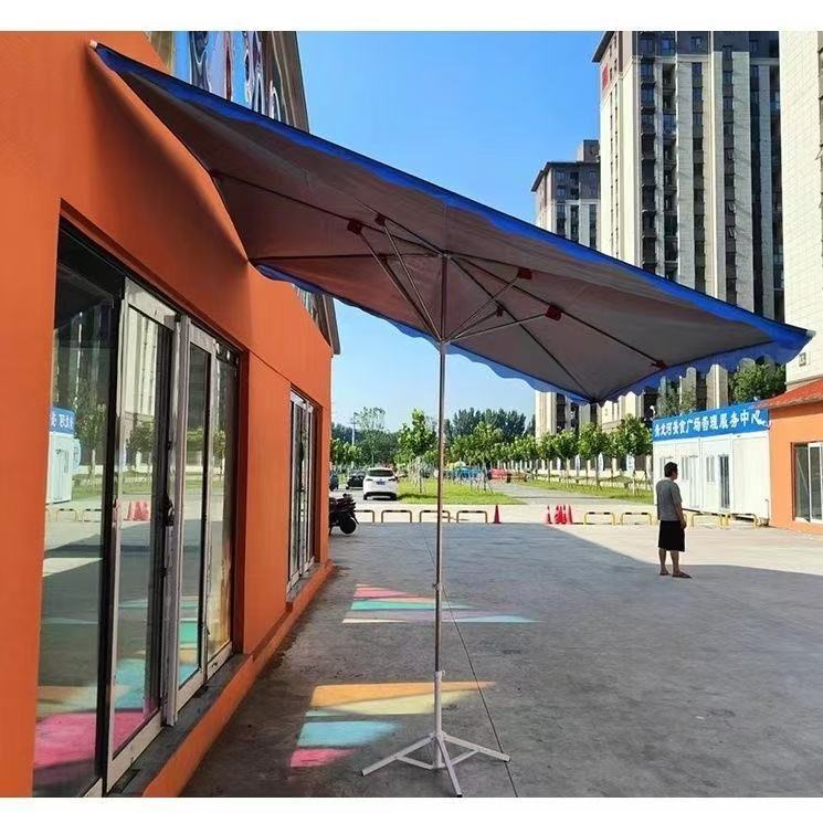 Big Outdoor Umbrella Patio Garden Payong Retractable Awning Canopy Anti ...