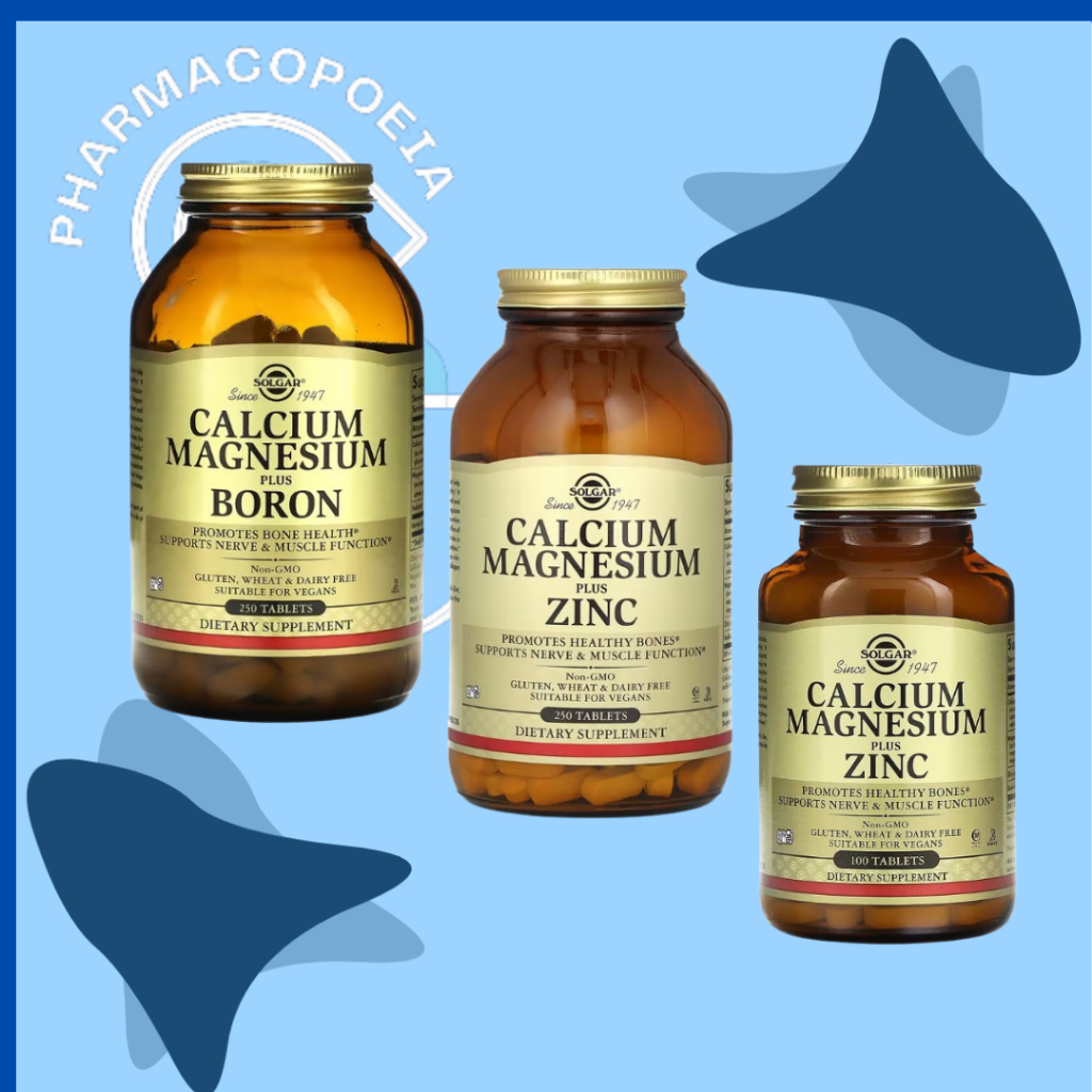 Pharmacopoeia | Solgar, Calcium Magnesium Plus Boron, Plus Zinc ...