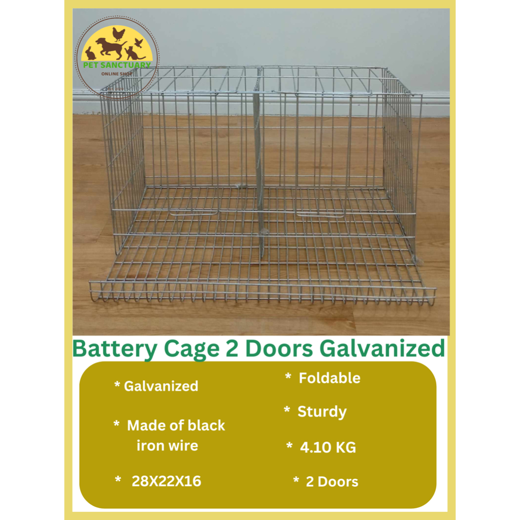 2 Door Battery cage Galvanized /Breeding cage / cock cage / kulungan ng ...