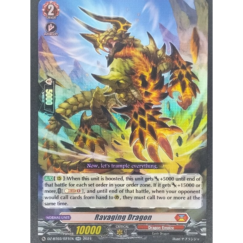 Ravaging Dragon (DZ-BT03/021EN RR) - Cardfight!! Vanguard DZ [DZBT03] | Shopee Philippines