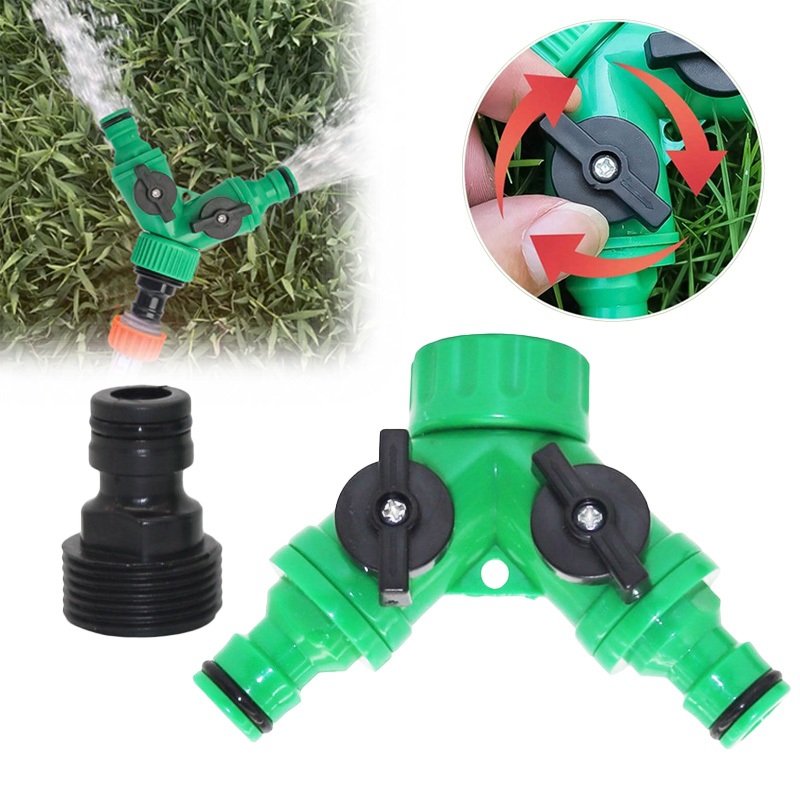 Y Shape Water Tap Splitter with Valve Premium Faucet Connector for ...