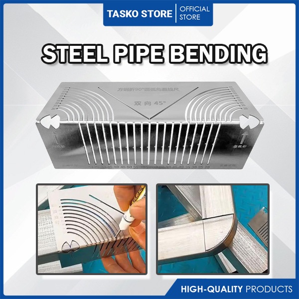 Marking ruler on steel pipe to bend steel pipe at 90 degree angle - For ...