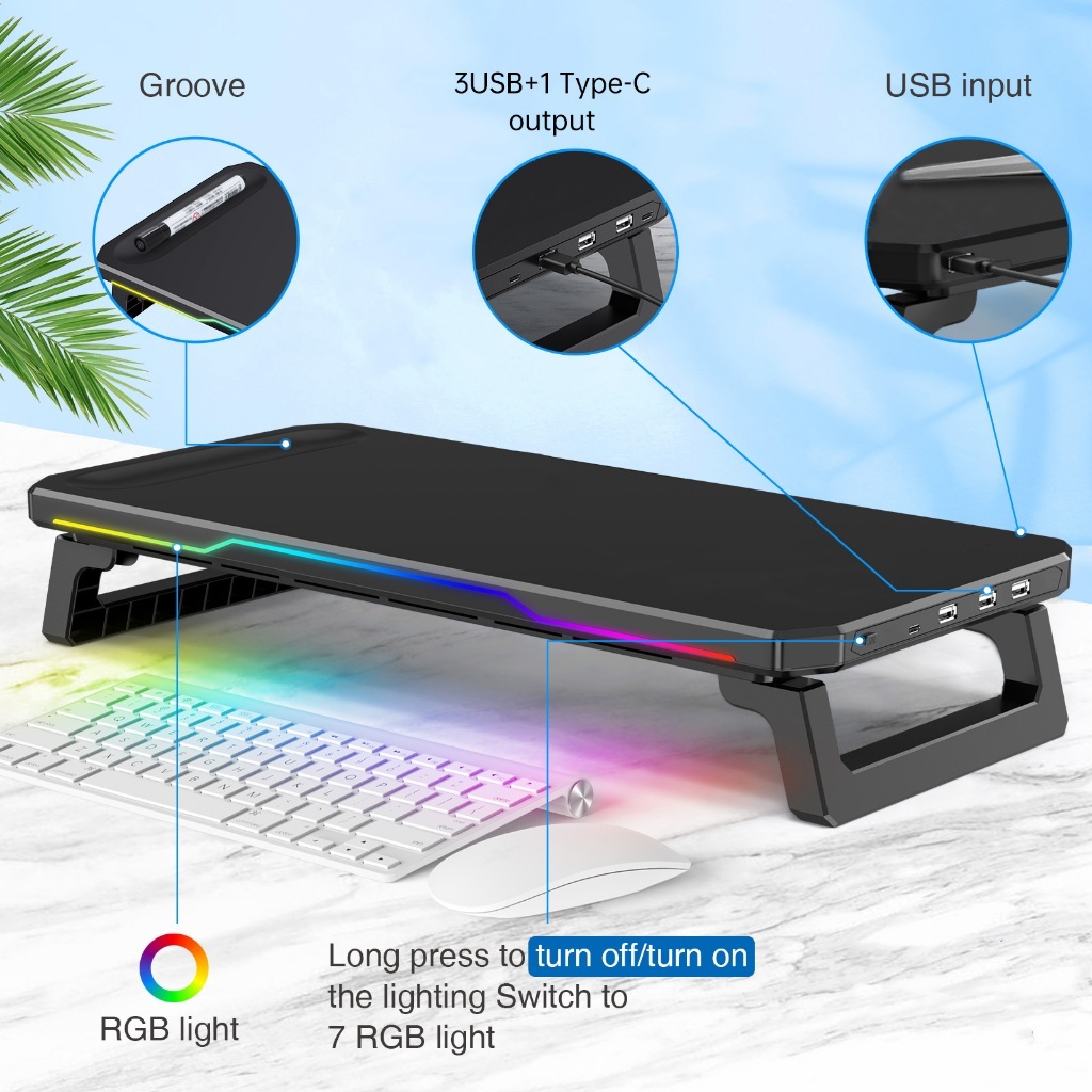 Monitor Stand Riser For Desk riser Foldable Computer Stand Tablet Phone ...