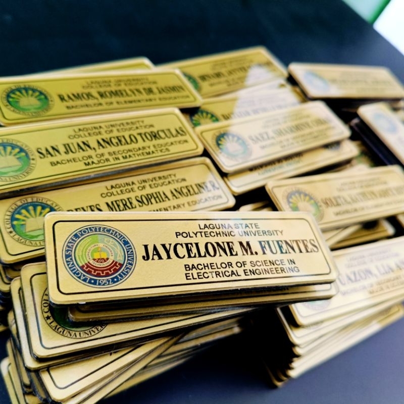 NAMEPLATE | NAME BADGE | Magnetic Type or Pin Type Name Plate | Shopee ...