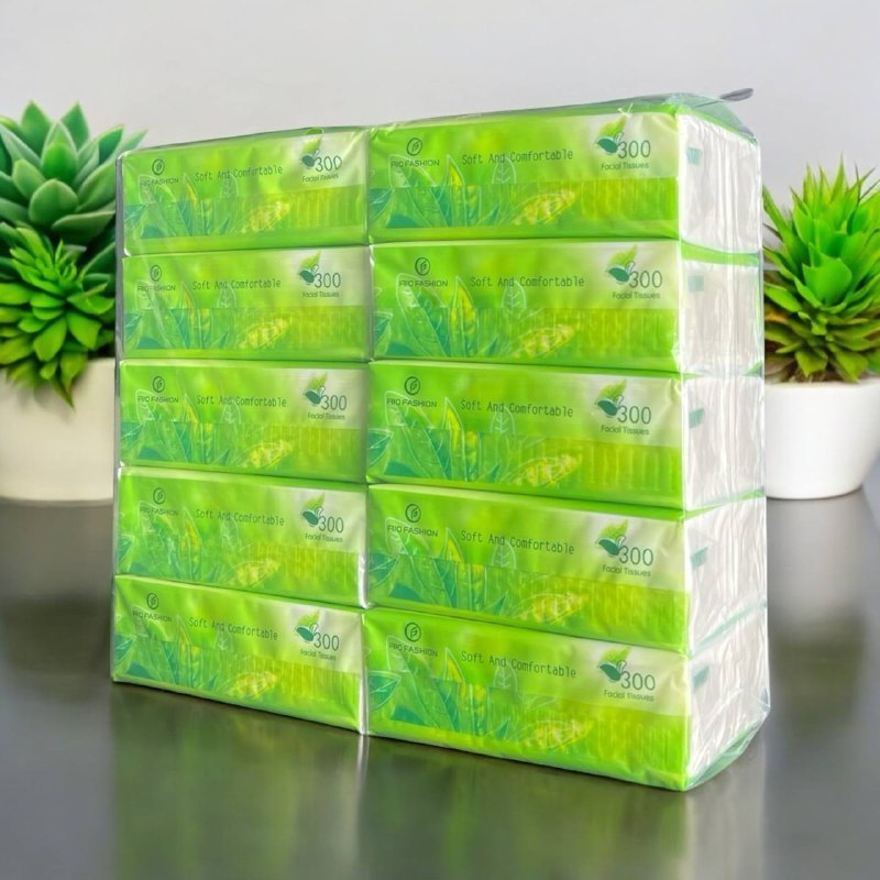 Facial Tissue Paper 4ply 10 Packs 300 Sheets Organic BUNDLE | Shopee ...
