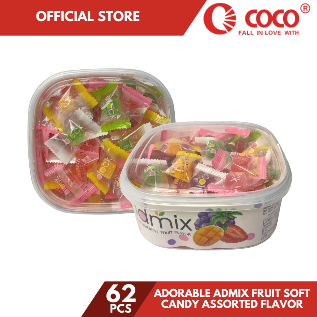 Adorable Admix Fruit Soft Candy Assorted Flavor 308g Jar | Shopee ...