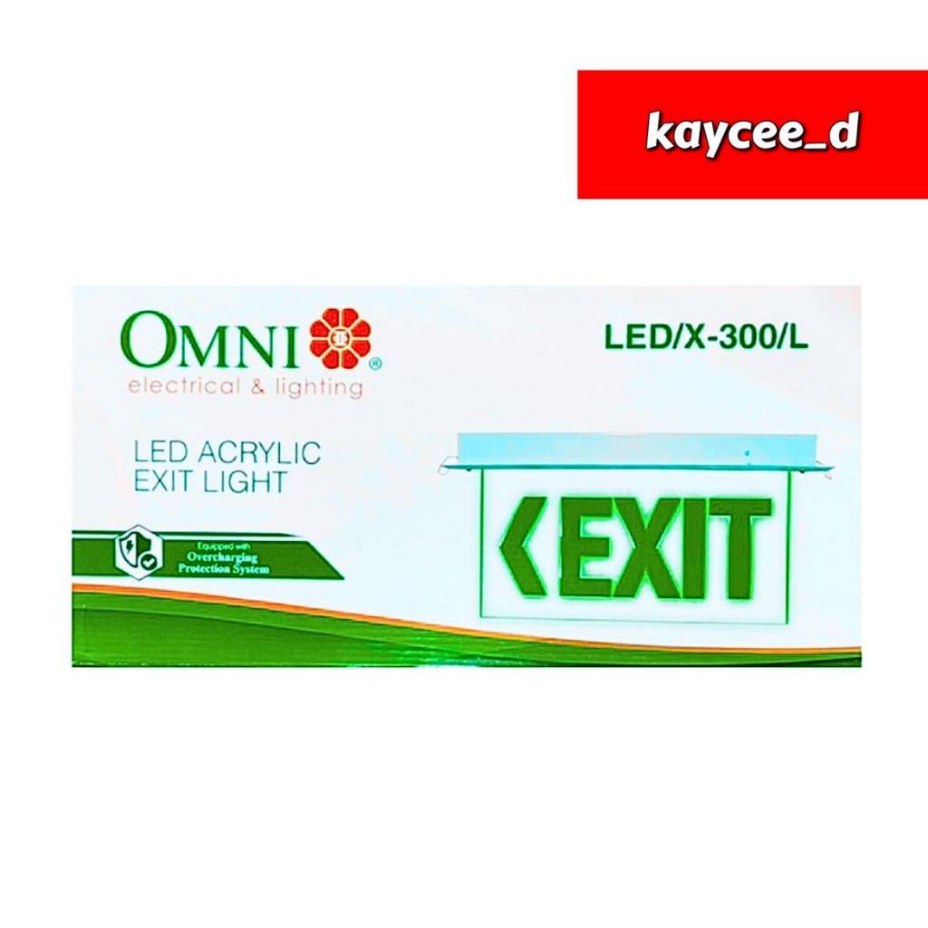 OMNI LED Exit Sign (Recessed) - LED/X-300-L | Shopee Philippines