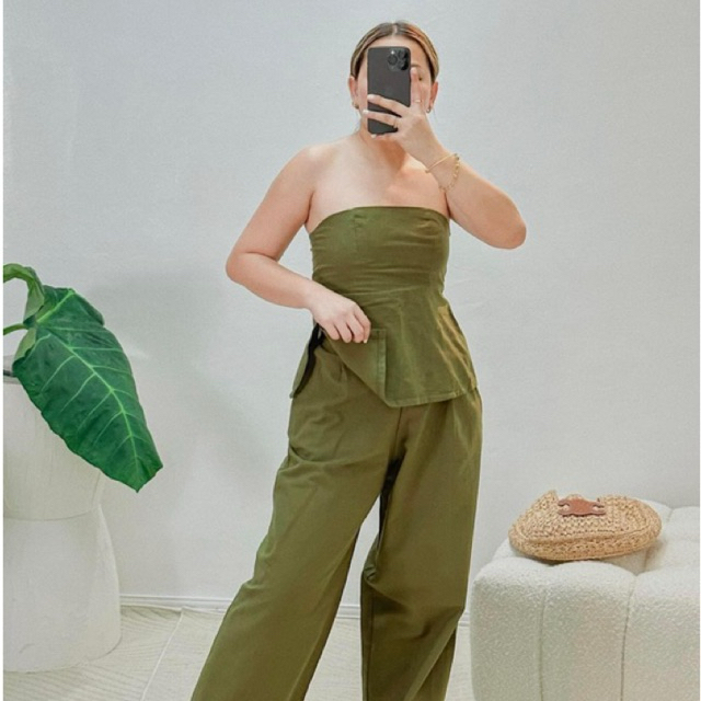 Cleo Coords — Tube Top and Cargo Pants Set Terno Coordinates | Flair ...