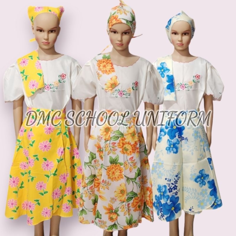 FILIPINIANA KIMONA AT SAYA FOR KIDS assorted colors and print | Shopee ...