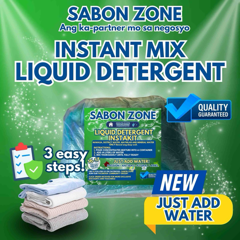 SABON ZONE LIQUID DETERGENT DIY KIT | Shopee Philippines