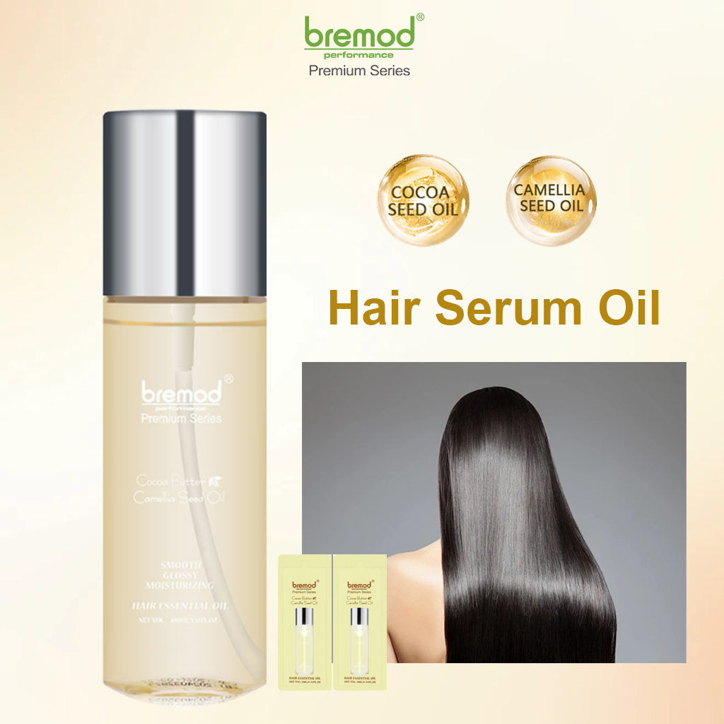 Bremod Premium Hair Serum Cocoa Butter Camellia Seed Oil Smooth Shiny ...