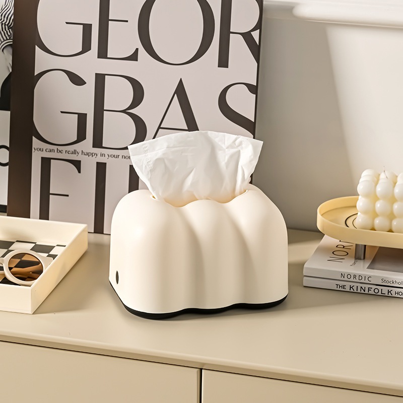 Cloud-shaped lid Tissue Box White Tissue Holder Tissue Dispenser Tissue ...