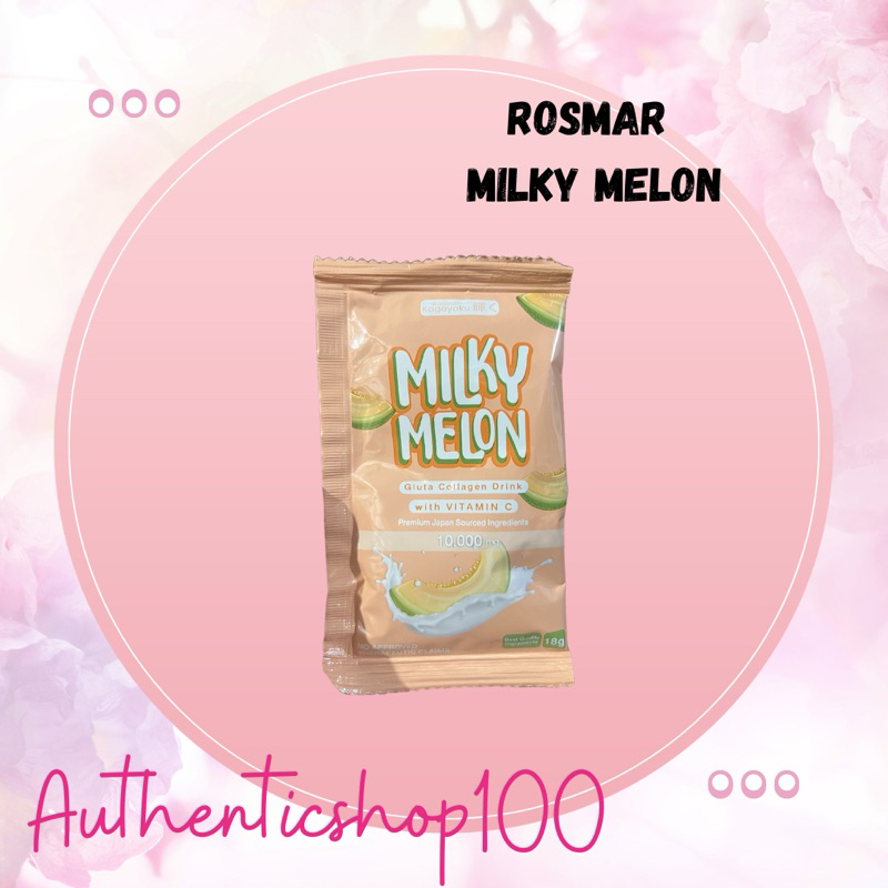 (1 SACHET) ROSMAR MILKY MELON GLUTATHIONE DRINK | Shopee Philippines