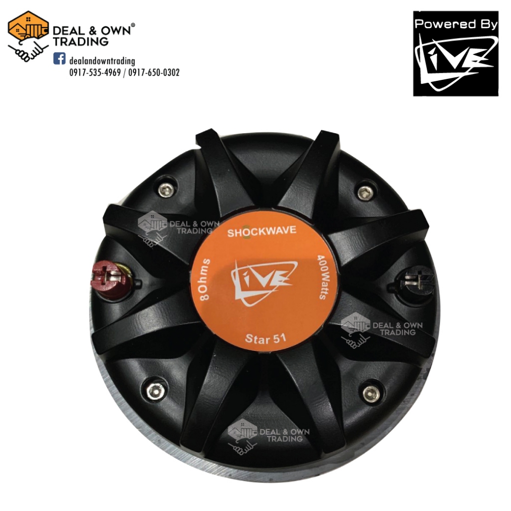 Live Shockwave Star 51 400W Titanium Compression Driver Unit (sold per ...