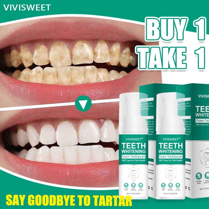 buy 1 take 1 toothpaste 60ml whitening foam toothpaste remove tartar ...