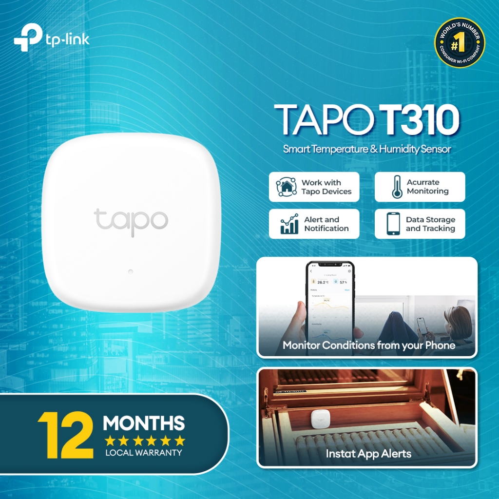 TP-Link Tapo T310 Smart Temperature and Humidity Sensor | Shopee ...