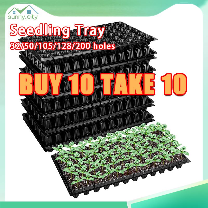 Seedling Tray Buy 10 take 10 32/50/105/128/200 Holes Garden Starter ...