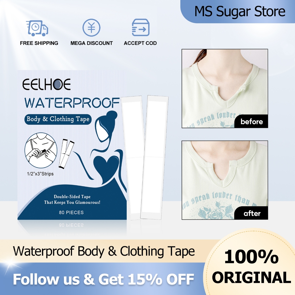 EELHOE Anti-Exposure Sticker 80pcs Chest Paste Double-Sided Tape Shirt ...