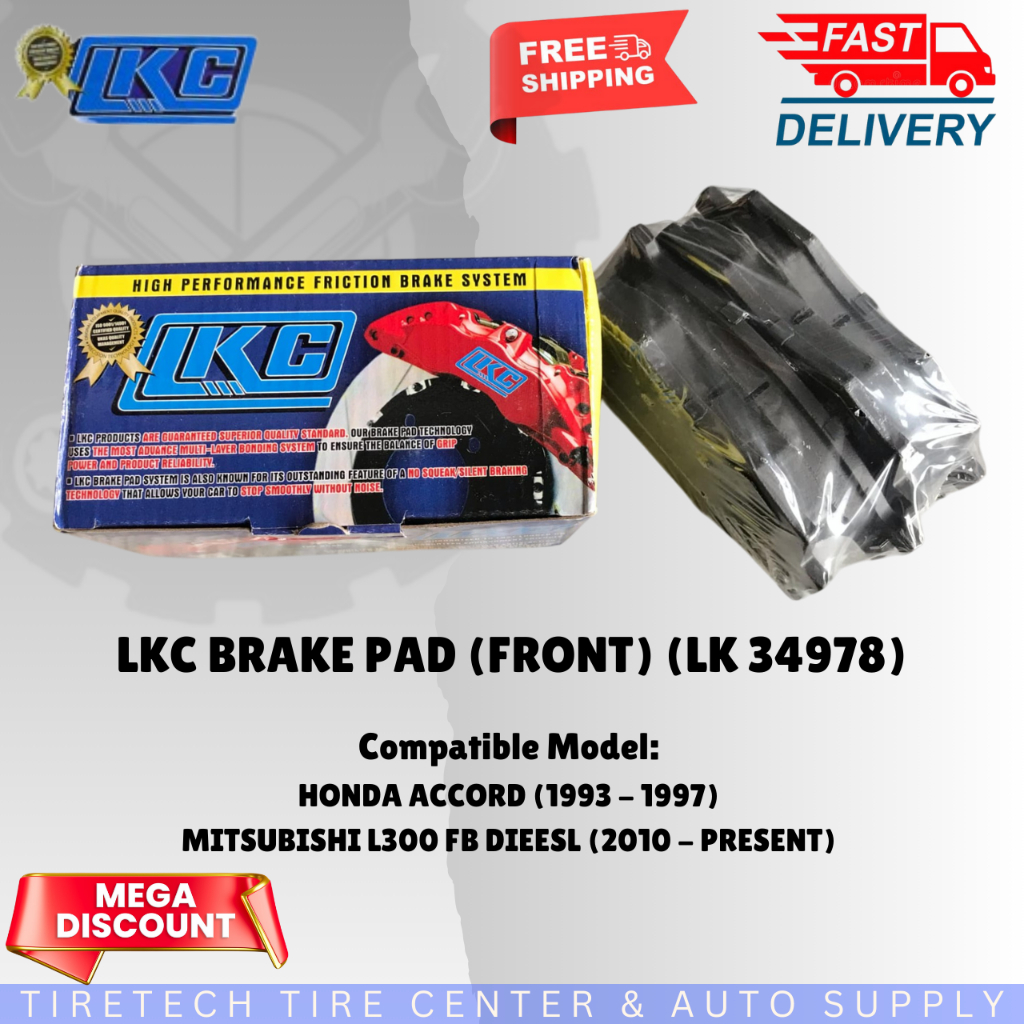 Brake Pad Front LKC Mitsubishi L300 Diesel 2010-UP LK34978 4PCS ...