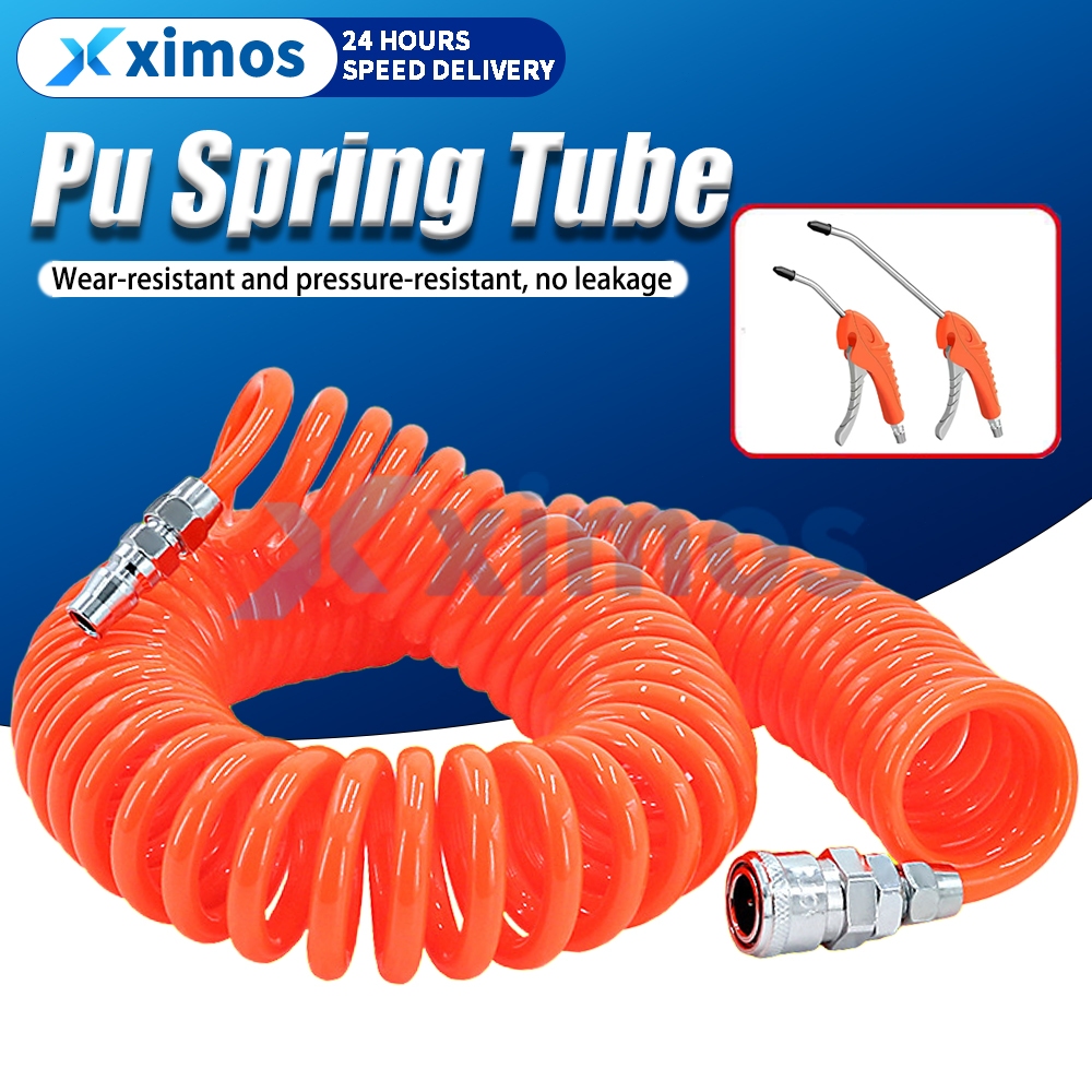 Pu Air Compressor Hose Tube Pneumatic Hose Spring For Household Air ...