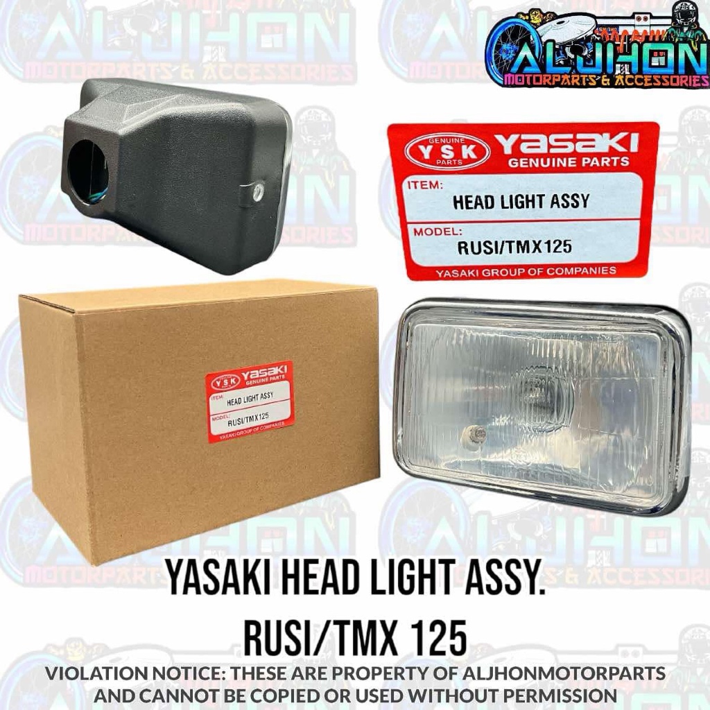 TMX 125 / RUSI 125 HEADLIGHT ASSY YSK YASAKI BRAND | Shopee Philippines