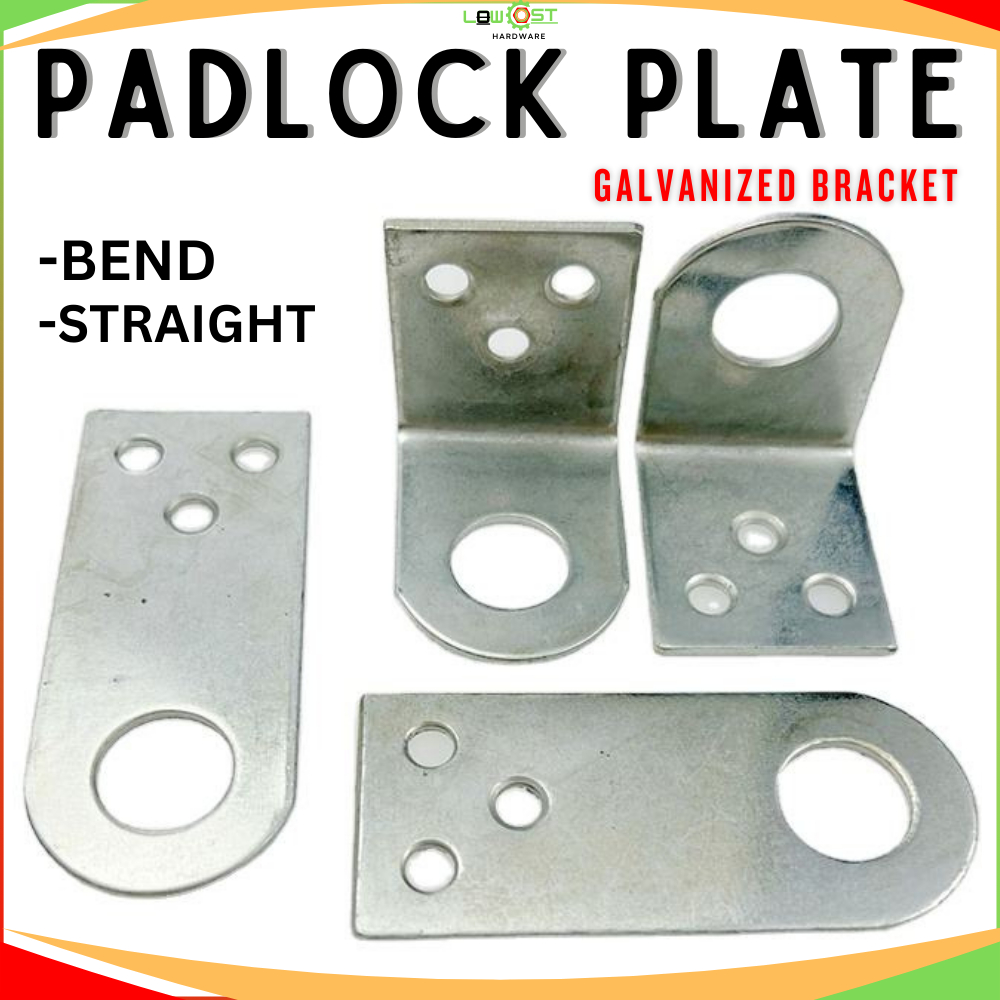 Padlock Plate Zinc Plated Bracket for Home Security Lock Galvanizedt ...