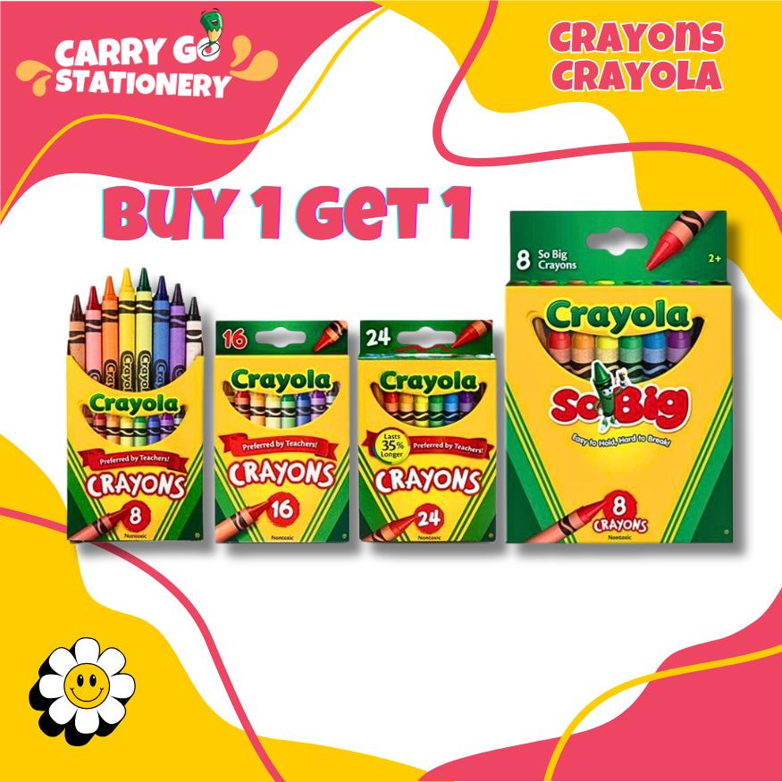 Buy1 Take1 Crayola Crayons Set - 8/16/24/Big8 Colors for School, Art ...