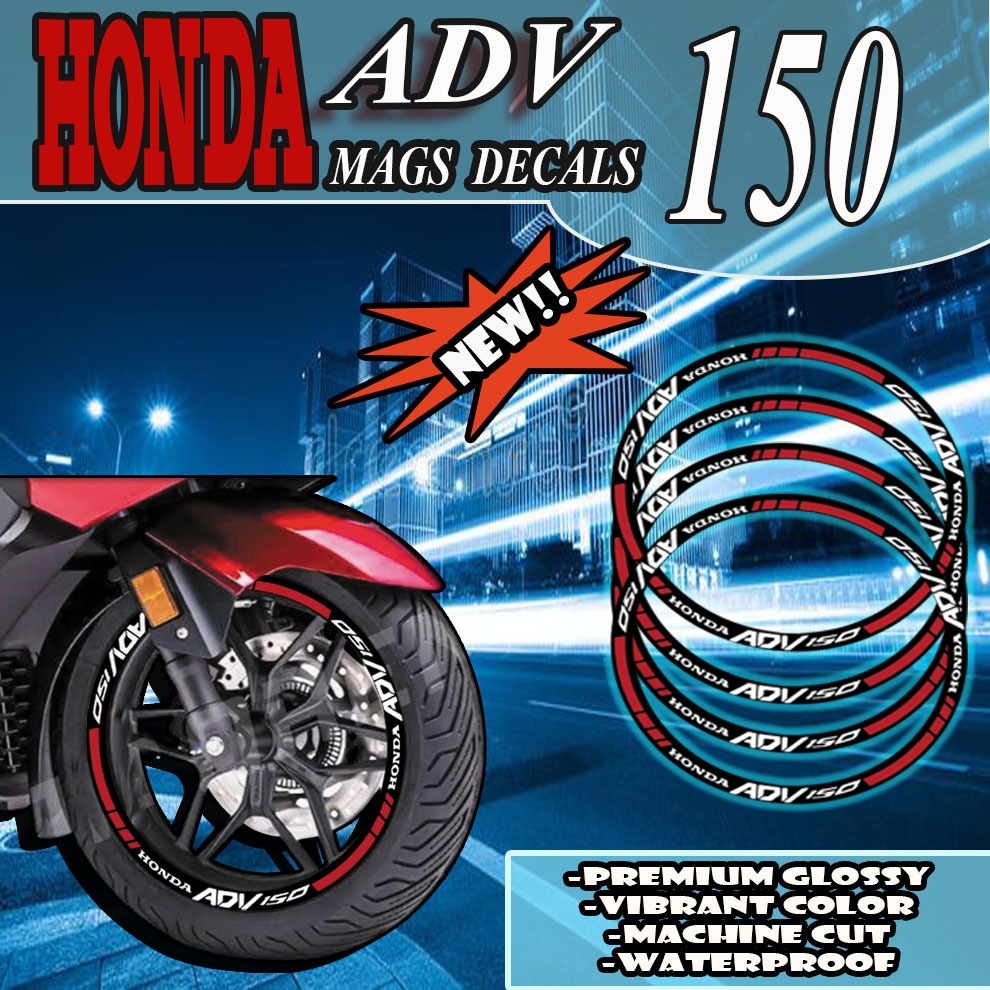 HONDA ADV 160 & 150 MAGS STICKER / HONDA ADV MAGS STICKER / ADV 160 ...