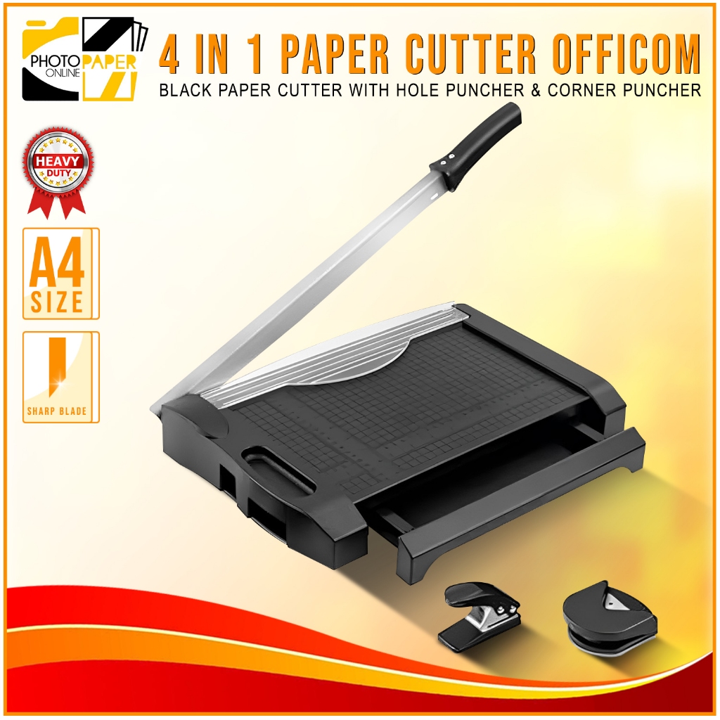 Officom 4in1 Heavy Duty A4 Size Paper Cutter Board with Hole & Corner ...