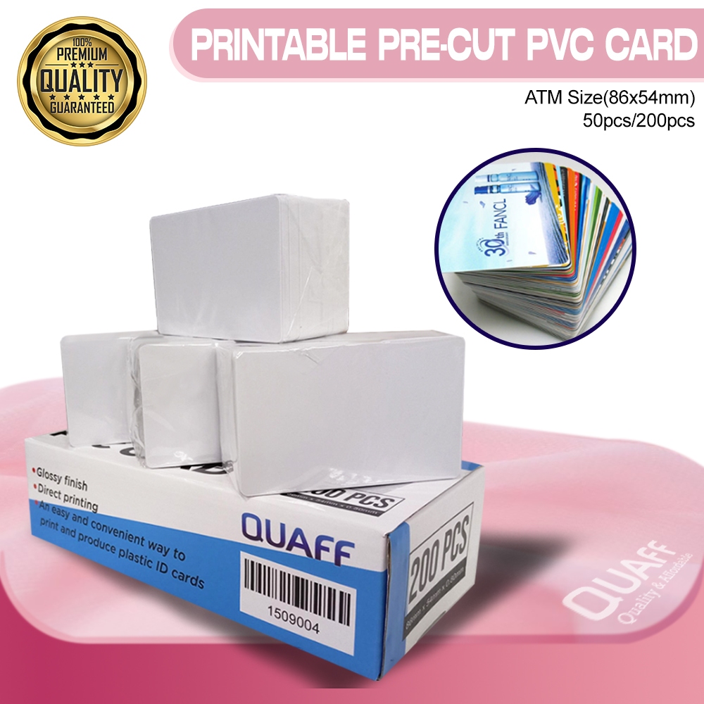 QUAFF Printable PVC Pre-Cut Cards for Direct ID Printing | Shopee ...
