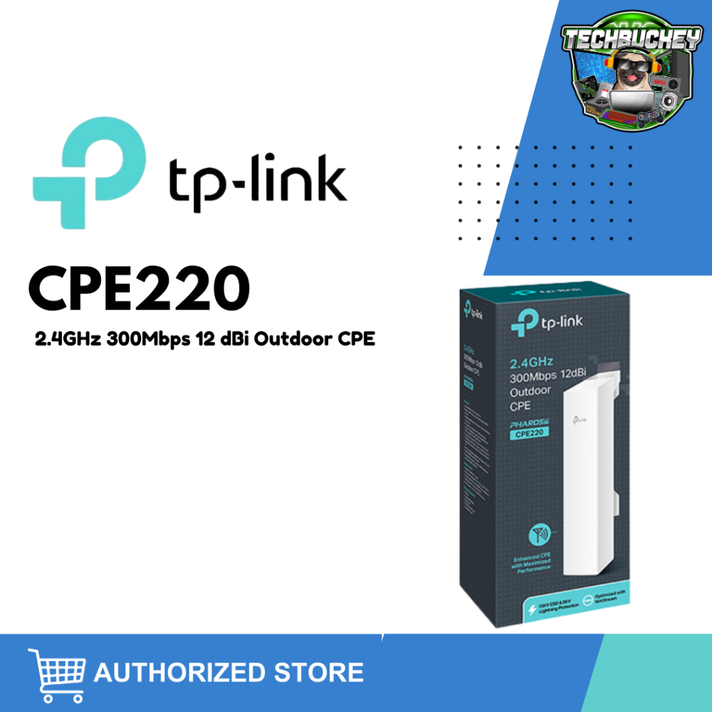 Tp-Link CPE220 2.4GHz 300Mbps 12dBi Outdoor CPE | Shopee Philippines
