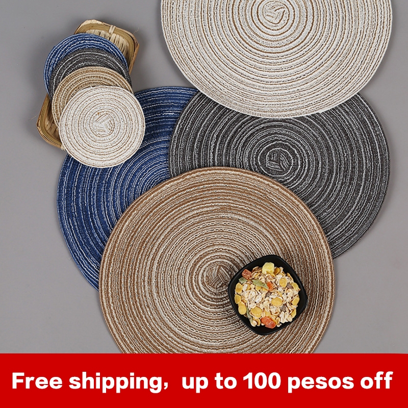 Heat-Resistant Ramie Anti-Slip Dining Table Cup Coasters Tea Cup Coffee ...