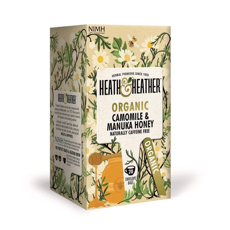 Heath & Heather Organic Camomile & Manuka Honey Tea 20bags | Shopee ...