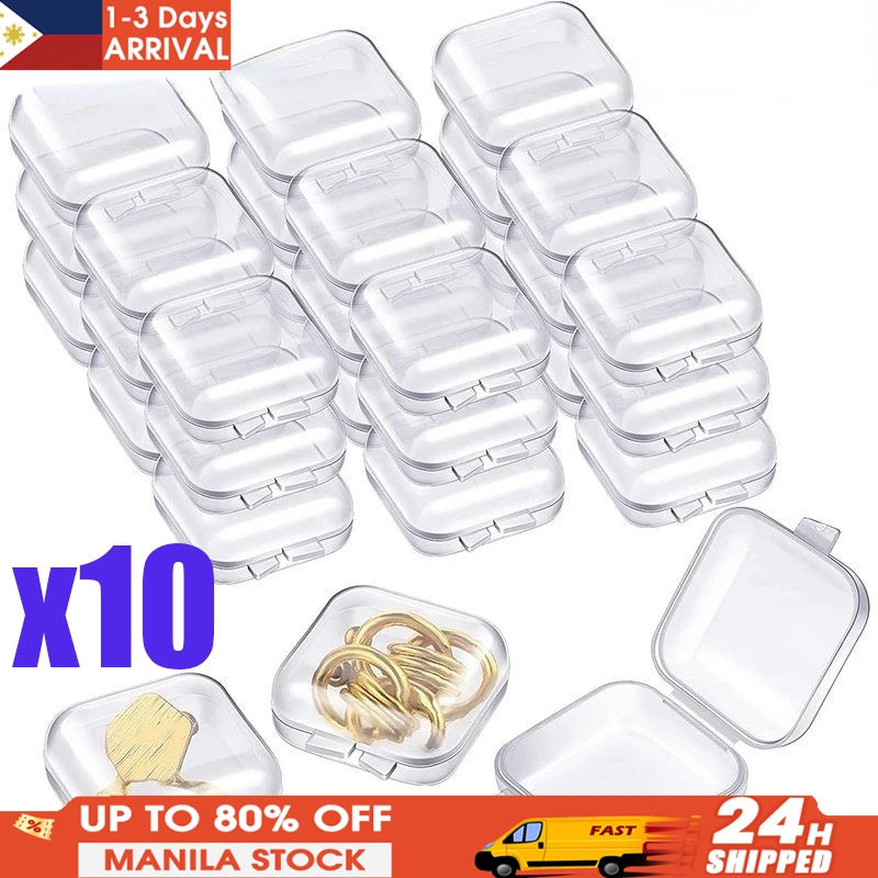 10PCS./SET Jewelry Dustproof Display Holder - Plastic Mini Clear ...