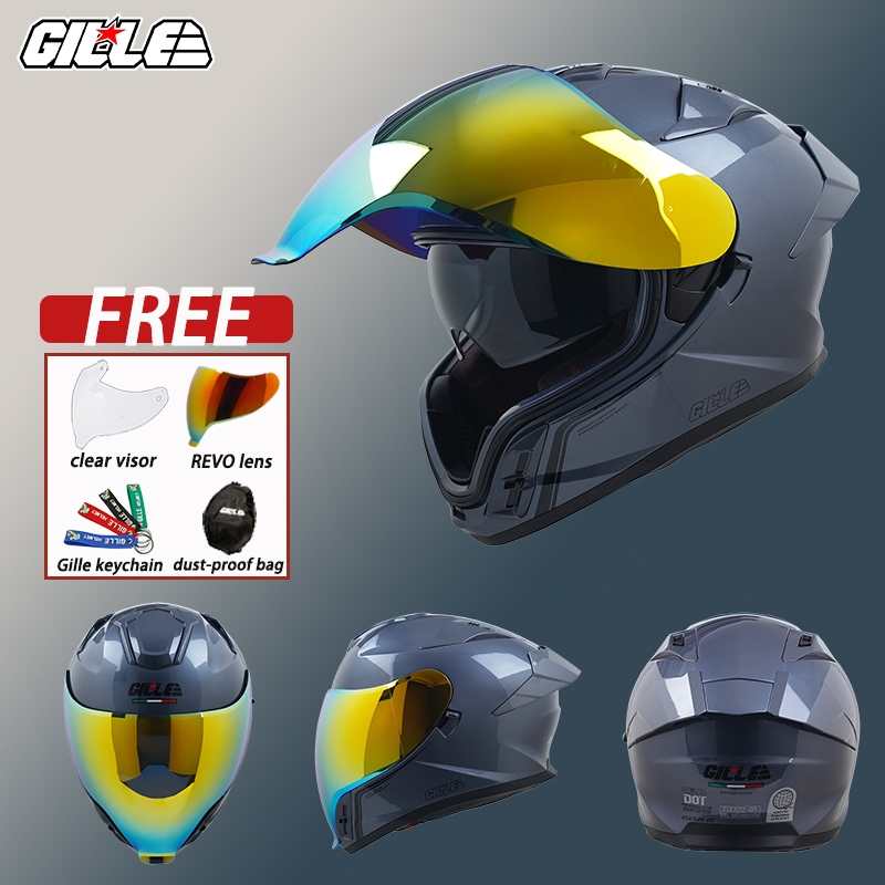 GILLE Official A5009 PHOENINX Drink Smoke Modular Helmet Full Face Open ...