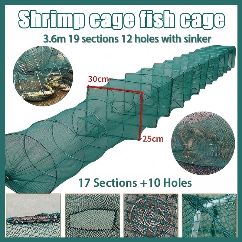 Shrimp Trap Eel cage Hot Sale Only in, no out Folding fish cage ...