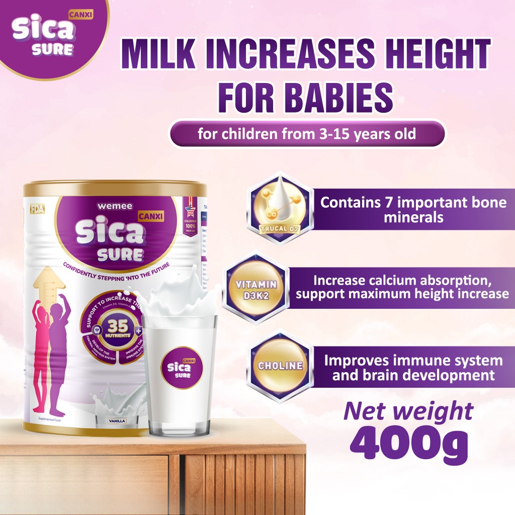 SicaSure Canxi Milk for Height Growth in Children Aged 3 -15, Brain ...