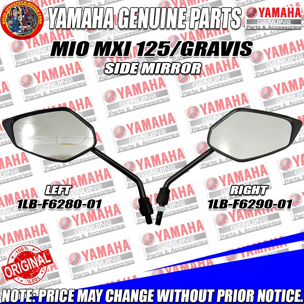 YAMAHA MIO MXI 125/GRAVIS SIDE MIRROR (YGP) (GENUINE: RIGHT- 1LB-F6290 ...