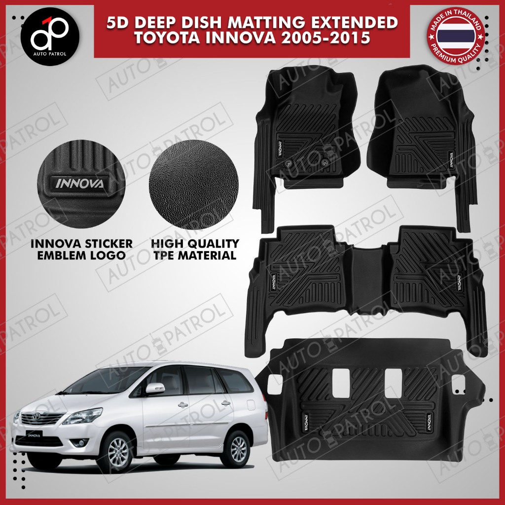 TOYOTA INNOVA 2005-2015 5D Deep Dish Matting (MADE IN THAILAND ...