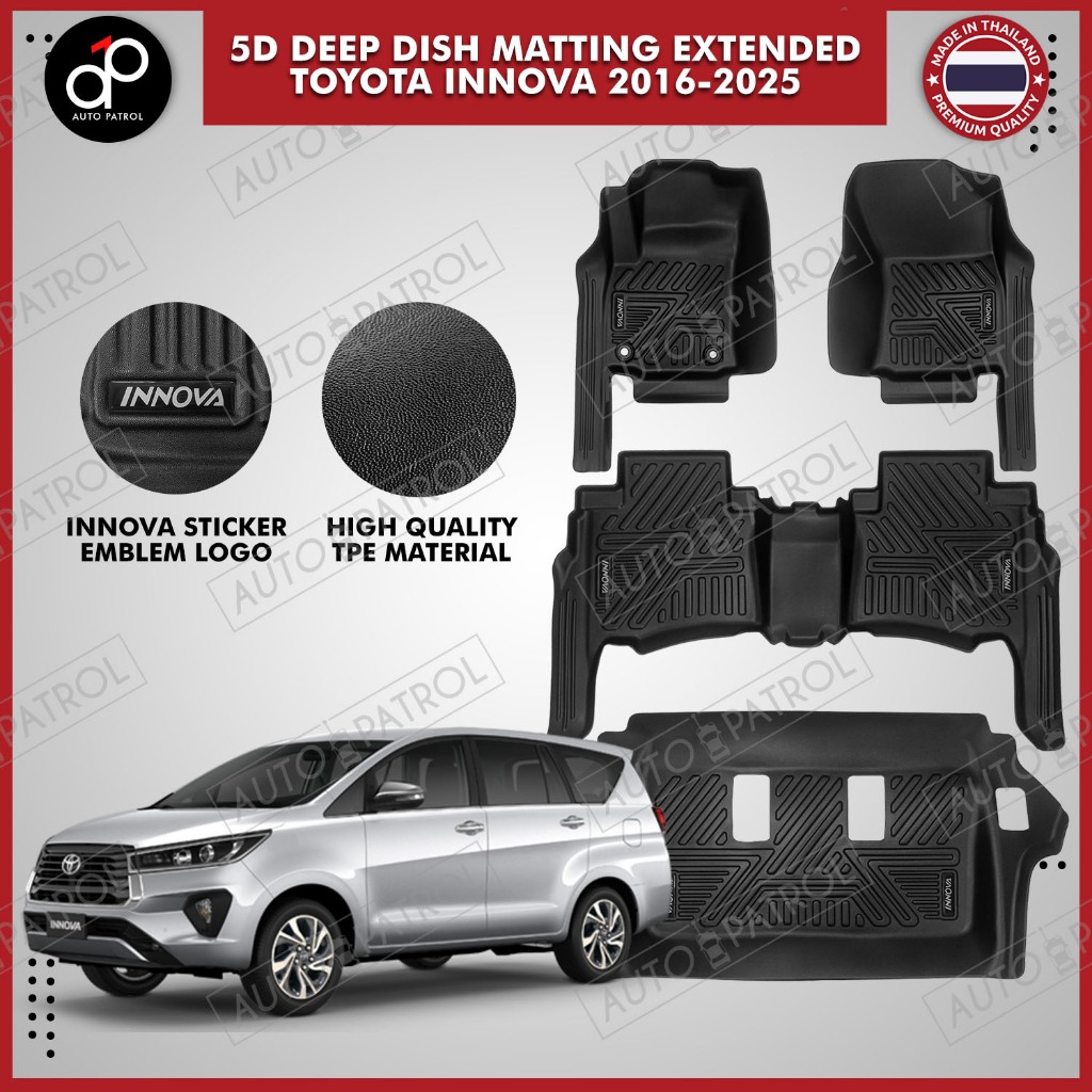 TOYOTA INNOVA 2016-2025 5D Deep Dish Matting (MADE IN THAILAND ...
