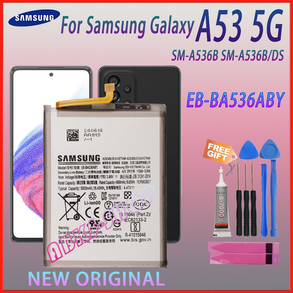 For Samsung Galaxy A53 5G SM-A536B SM-A536B/DS EB-BA536ABY 5000mAh Phone Batteries+Tools ...