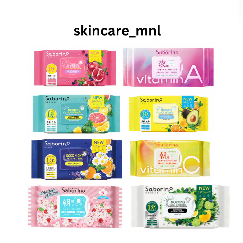 Saborino Facial Sheet Mask (Morning, Night, Vitamin) | Shopee Philippines