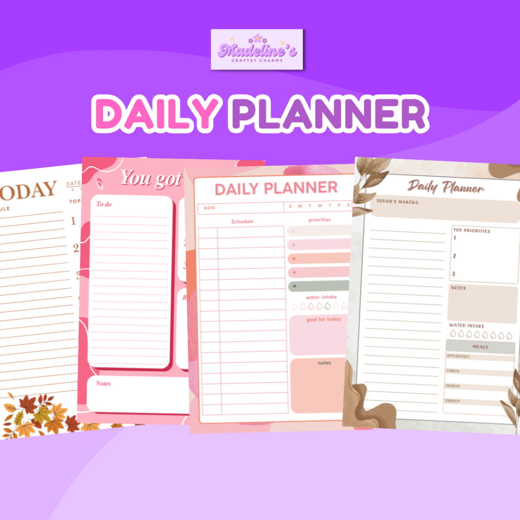 Madeline's Craftsycharm | Personalized / Customized Daily Planner | 5 ...